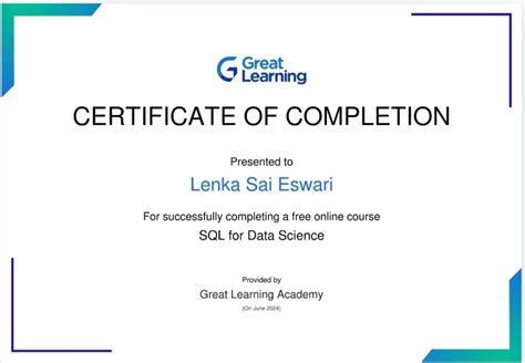 Lenka Saieswari On Linkedin Sql Datascience Greatlearning Sql