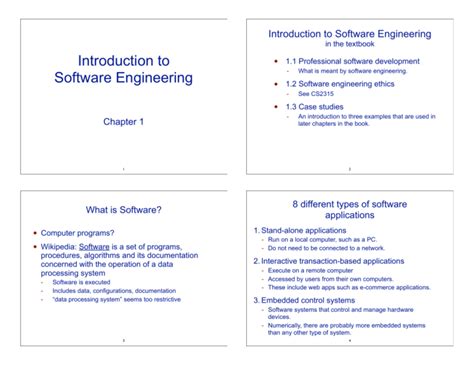 software engineering introduction concepts and applications