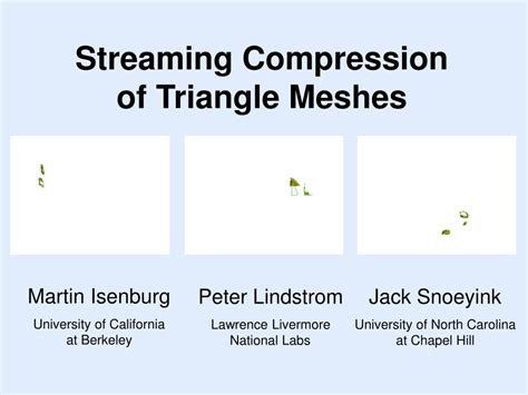 Ppt Streaming Compression Of Triangle Meshes Powerpoint Presentation