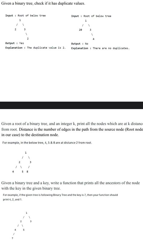solved given a binary tree check if it has duplicate