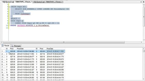 tsql how to find time gaps youtube