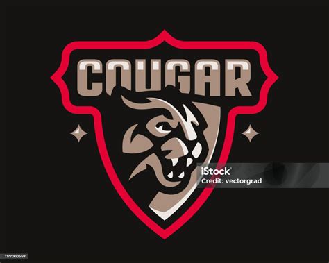 쿠거 모던 로고 스포츠 및 Esport 팀을위한 퓨마 디자인 엠블럼 템플릿 로고에 대한 스톡 벡터 아트 및 기타 이미지 로고 표범 개념 Istock