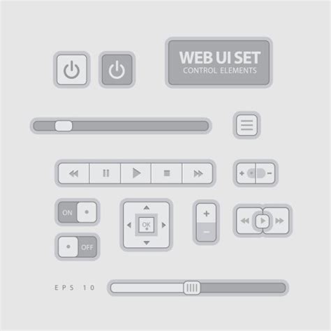 Dark Web Ui Elements Royalty Free Vector Image