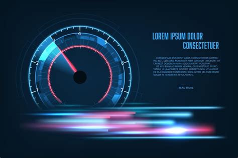 Premium Vector Vector Technology Abstract Internet High Speed Test Interface Concept Speed