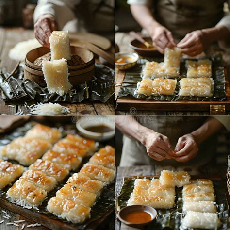 Traditional Rice Dumpling Making Process Stock Illustration Illustration Of Food Dumplings