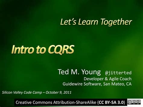 Intro To Cqrs Pptx Databases Computer Software And Applications