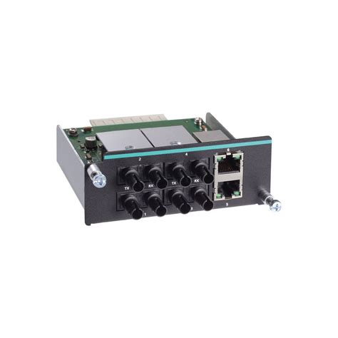 Moxa Fast Ethernet Module 6x 100BaseFX Ports Multi Mode ST Connectors Impulse Embedded