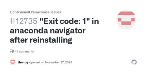Exit Code 1 In Anaconda Navigator After Reinstalling · Issue 12735