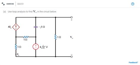 Solved A Use Loop Analysis To Find Vo In The Circuit