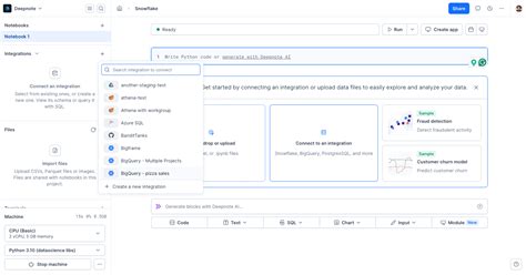 snowflake deepnote docs
