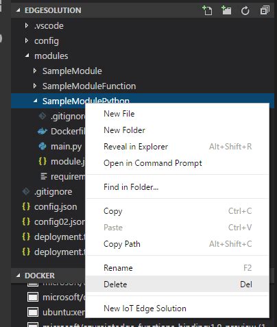 Delete IoT Edge Module Not Support Delete IoT Edge Module Issue Microsoft Vscode