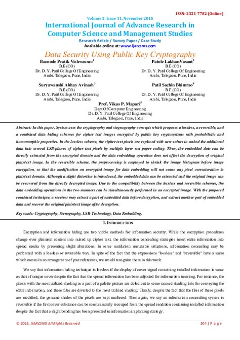 Pdf Data Security Using Public Key Cryptography