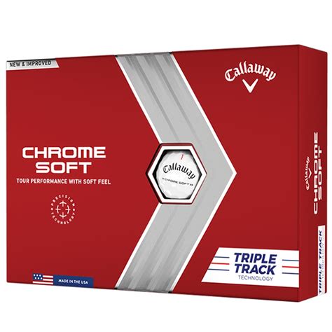 Callaway Chrome Soft Triple Track Golf Balls White 1 Dozen Mb