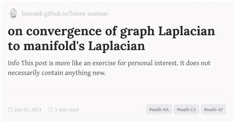 On Convergence Of Graph Laplacian To Manifolds Laplacian