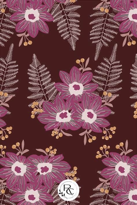 Floral Repeating Surface Pattern Design Waiting For Spring