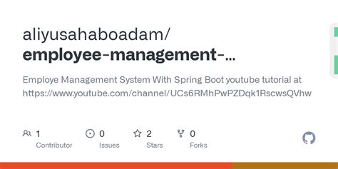Github Aliyusahaboadamemployee Management System With Spring Boot Employe Management System