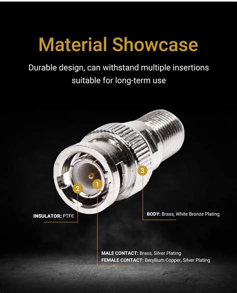 Elecbee F Female To IEC TV Male Adapter PAL Plug RF Coaxial Connector