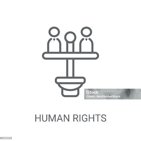 인권 아이콘입니다 정치적인 컬렉션에서 흰색 배경에 유행 인권 로고 개념 가을에 대한 스톡 벡터 아트 및 기타 이미지 가을 공유 개념 교육 Istock