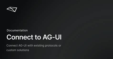 Connect To Ag Ui Agent User Interaction Protocol