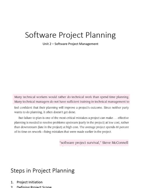 Unit 2 Software Project Planning Pdf Software Testing Customer Relationship Management