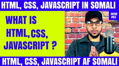 Html Css Javascript Af Somali Ku Baro 10 Daqiiqo Gudahood W3 Tag
