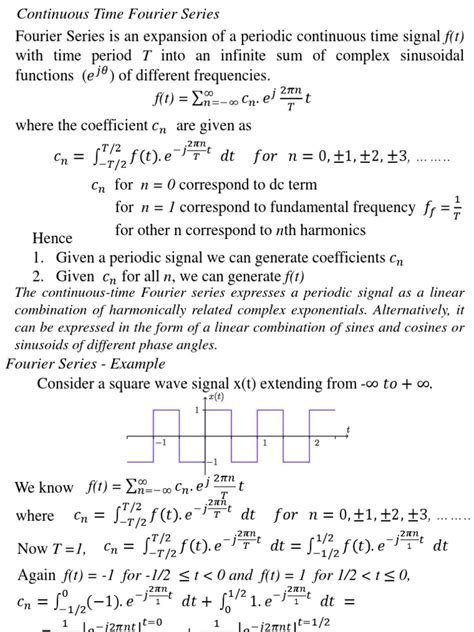 complex exponential fourier series pdf sine wave fourier series