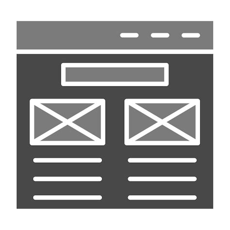 Wireframe Icon Premium Vector