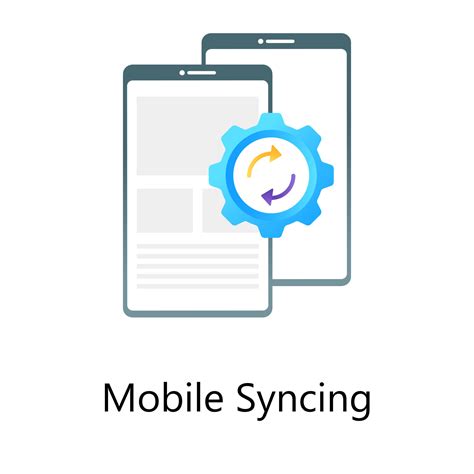 concept of device synchronization gradient vector on mobile sync