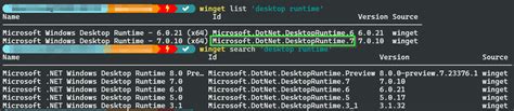 `winget List` Reports Incorrect `id` For `microsoft Windows Desktop Runtime 700 X64