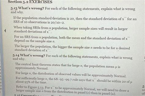 Solved Section 52 Exercises 513 Whats Wrong For Each Of The