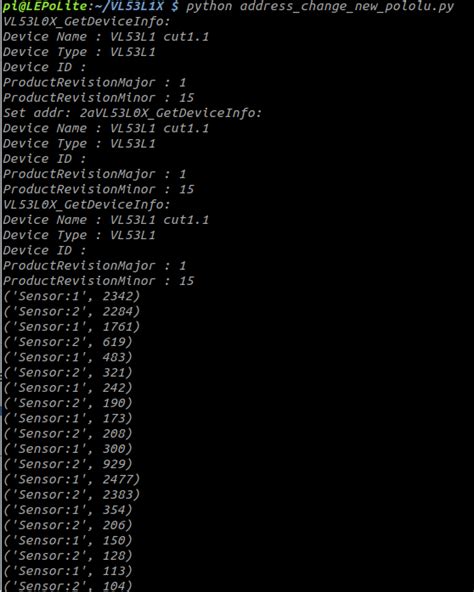 Using Multiple Vl53l1x With Raspberry Pi Sensors Pololu Forum