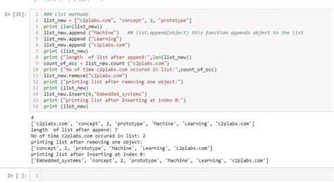 basics of python lists c2p labs