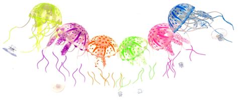 Медуза силиконовая 5 см JellyFish ZZ-MS5 - Дизайн аквариума - Zelena Zoo