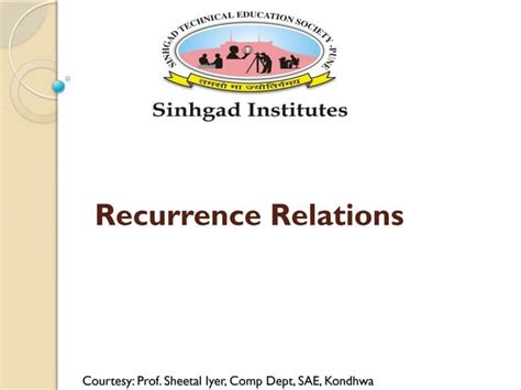 unit i recurrence relations pptx fundamentals ppt