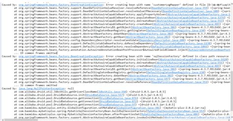Error Creating Bean With Name ‘sqlsessionfactory‘ Defined In Class Path