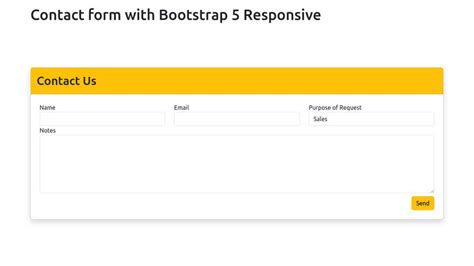 Bootstrap 5 Contact Form Responsive