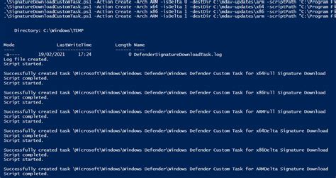microsoft defender antivirus schedule and install updates via network