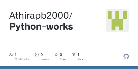 Github Athirapb2000python Works