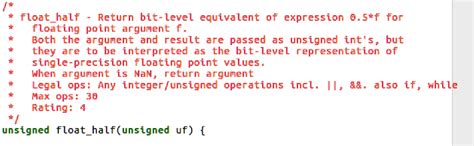 Get Answer Floathalf Return Bit Level Equivalent Of Expression 05f For Floating