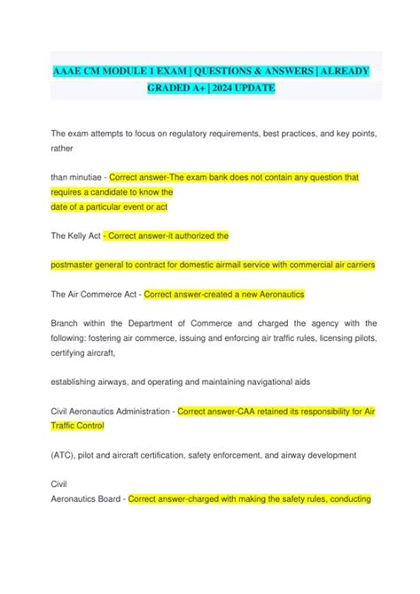 AAAE CM MODULE 1 EXAM QUESTIONS ANSWERS ALREADY GRADED A 2024 UPDATE AAAE ACE Stuvia US