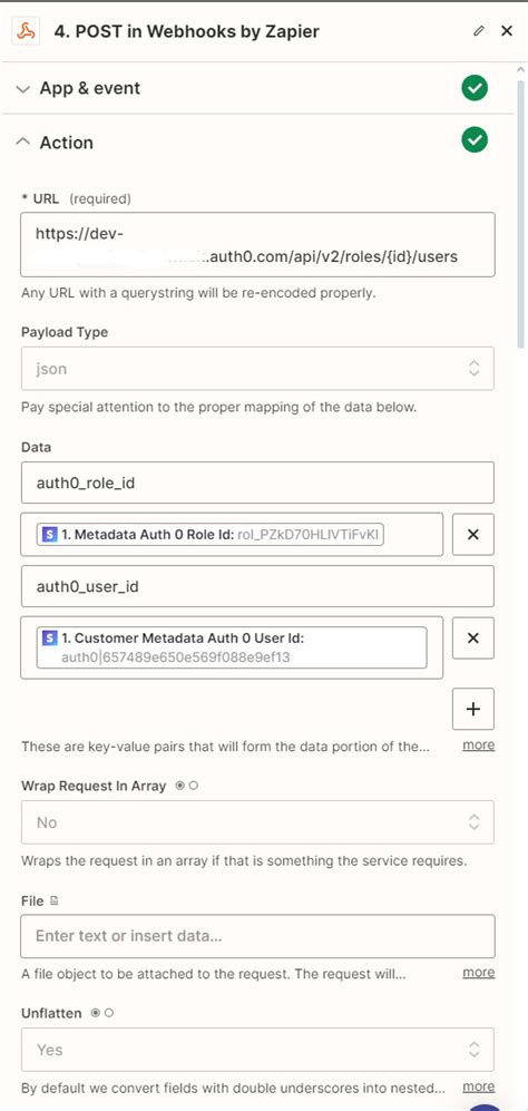 connect stripe and auth0 with zapier problem with the role id format