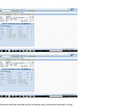 Production Order Basic Dates Sap Community
