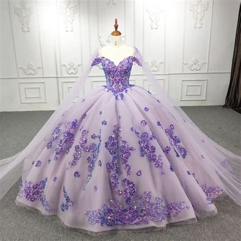 White And Light Purple Quinceanera Dresses