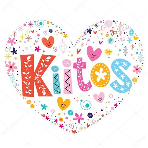Kiitos - thank you in Finnish language heart shaped lettering vector ...