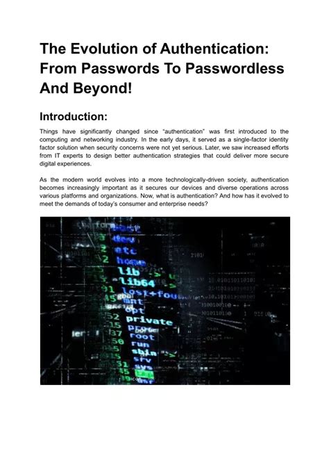 ppt evolution of authentication from passwords to passwordless