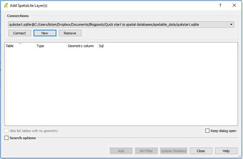 quick start to spatial databases with qgis and spatialite geospatial