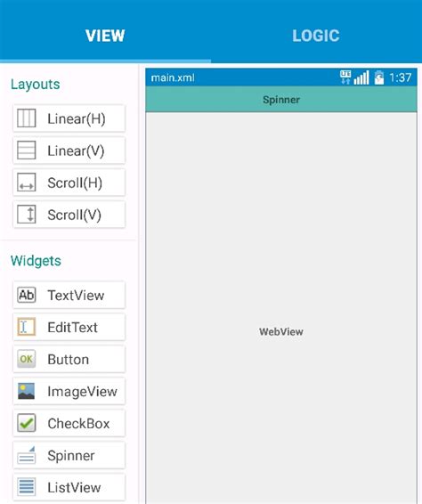 vertical sliding menu in sketchware