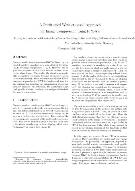 Pdf A Partitioned Wavelet Based Approach For Image Compression Using