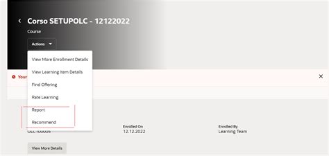 Redwood Learning Hide Actions For Learner And Manager — Cloud Customer Connect