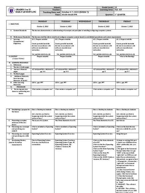 dll tle ict css 10 q1 w7 pdf operating system educational